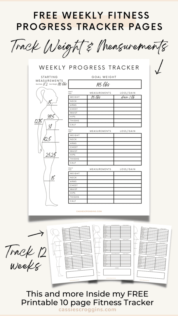 Free Printable Fitness Tracker (10 Pages!)