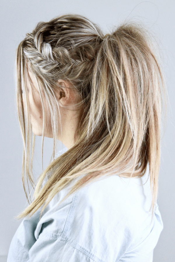 Side Swept Voluminous Fishtail Ponytail Tutorial
