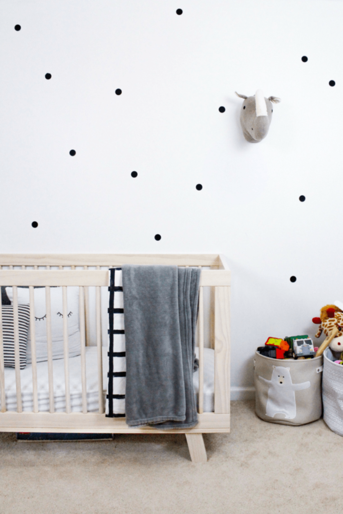 DIY Polka Dot Nursery Wall - No Paint, No Damage, Easy Removal!