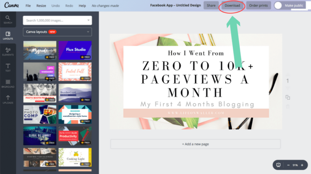How to Create Pinterest & Facebook Graphics For Your Blog Posts Using ...