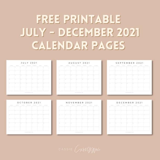 Free Printable Modern 2021 Calendar Pages