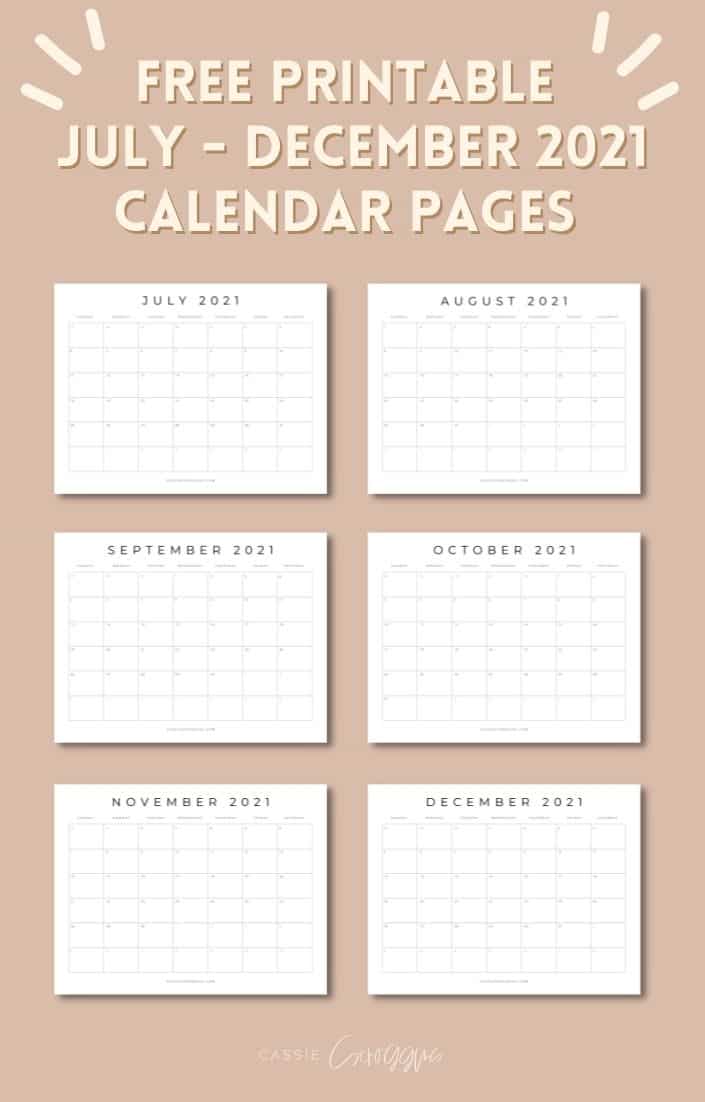 Free Printable Modern 2021 Calendar Pages