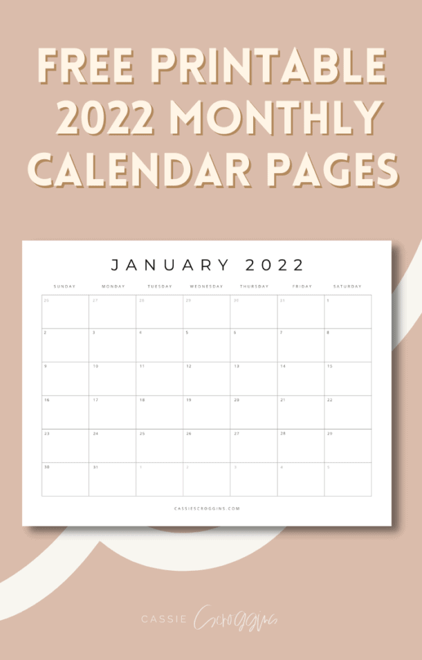 Free Printable 2022 Blank Calendar Templates (All 12 Months)