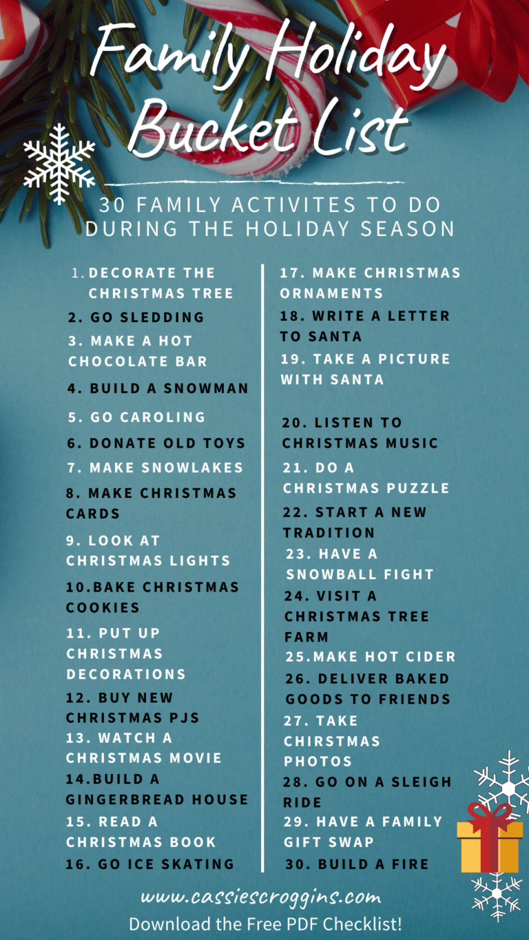30 Best Holiday Activities For Families Bucket List (+Free Printable ...