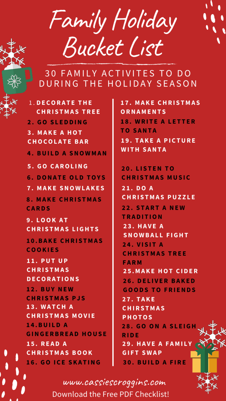 30 Best Holiday Activities For Families Bucket List (+Free Printable ...