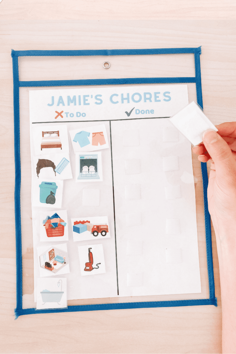 The Best DIY Velcro Chore Chart for Kids + Lists of Chores for Every Age!