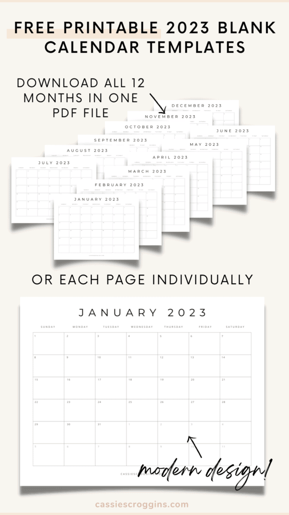 Free Printable 2023 Calendar Templates (All 12 Months)