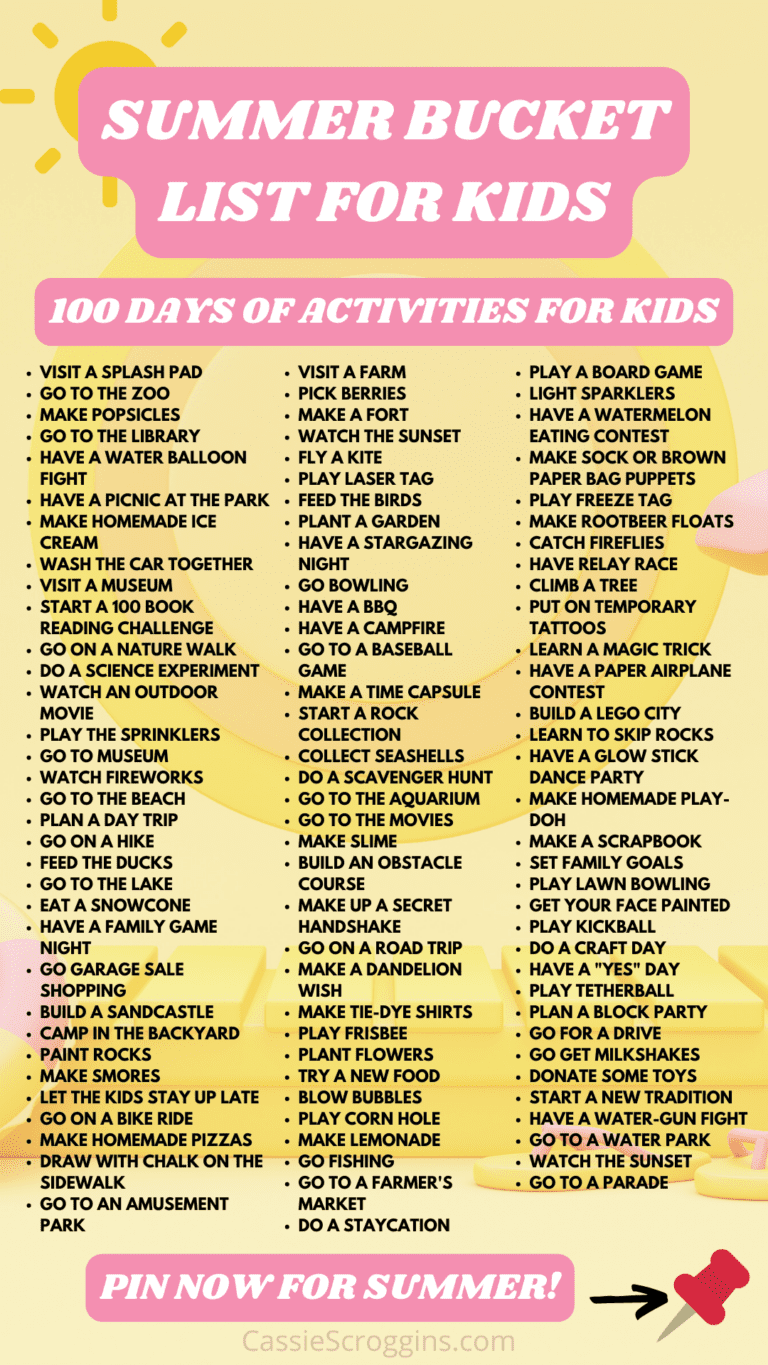 100+ of The Best Kids Summer Activities in 2025 [Free Summer Bucket List]