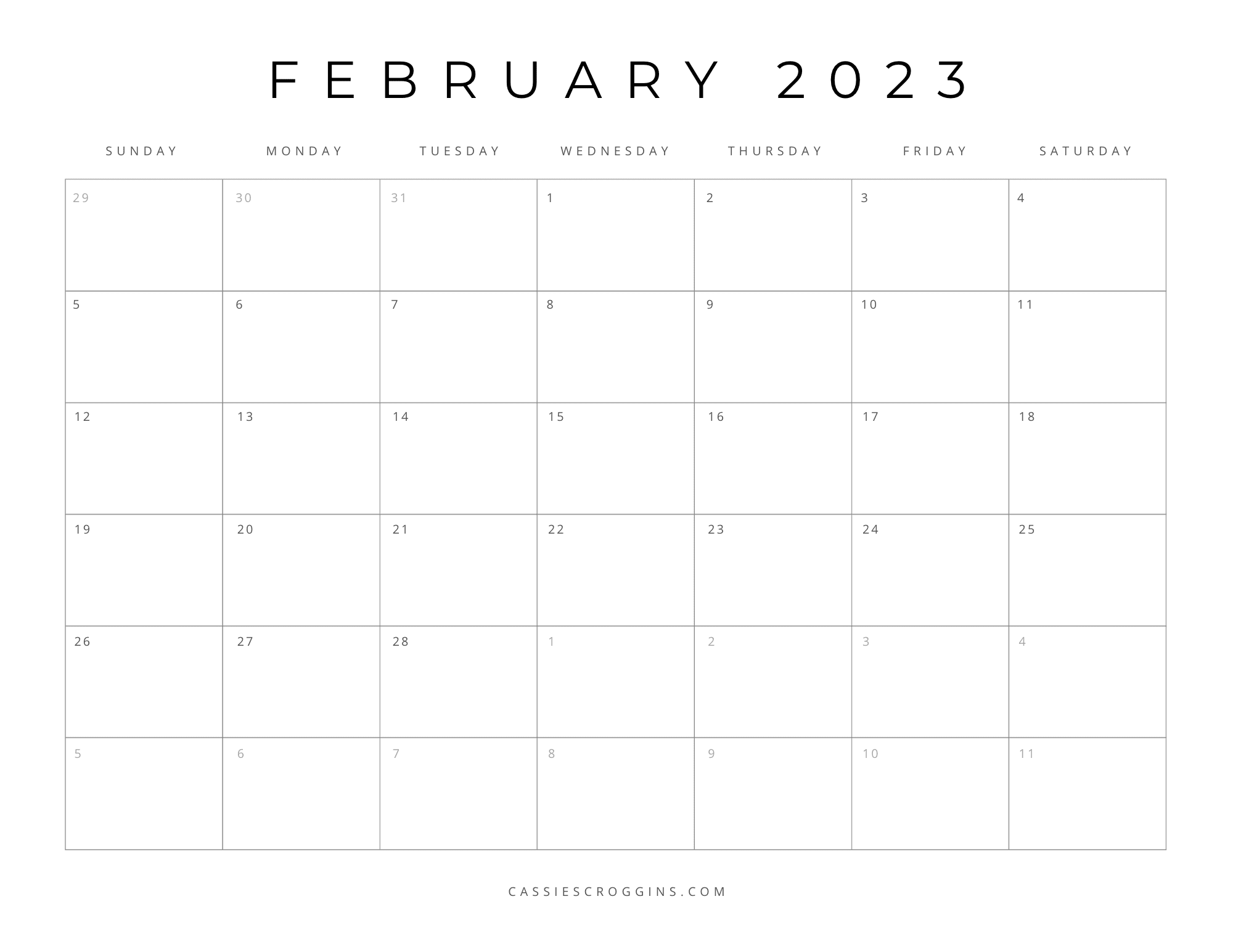 Free Printable 2023 Calendar Templates (All 12 Months)
