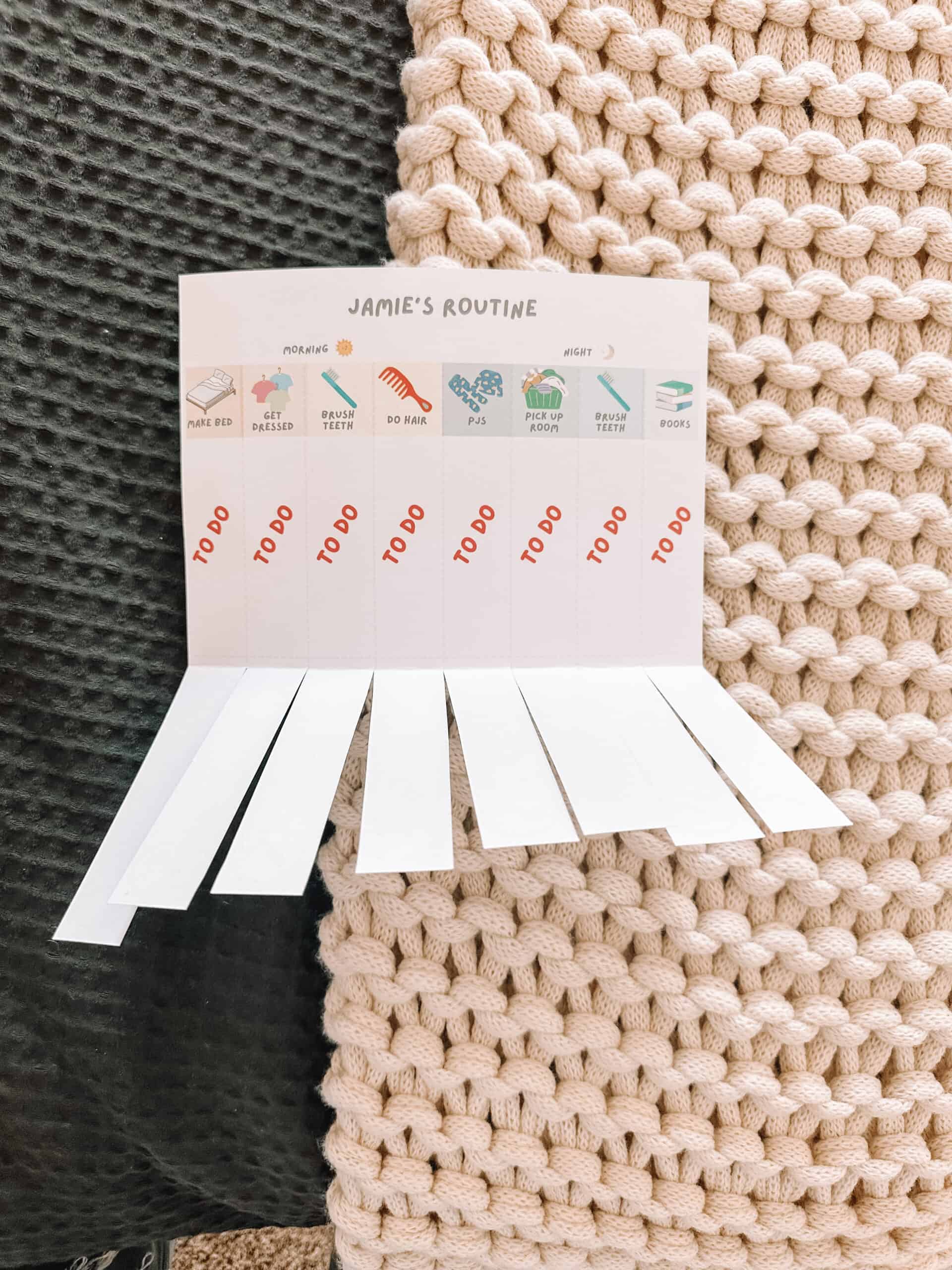 Free Printable Flip-up Routine Chart for Kids (+Editable in Canva)