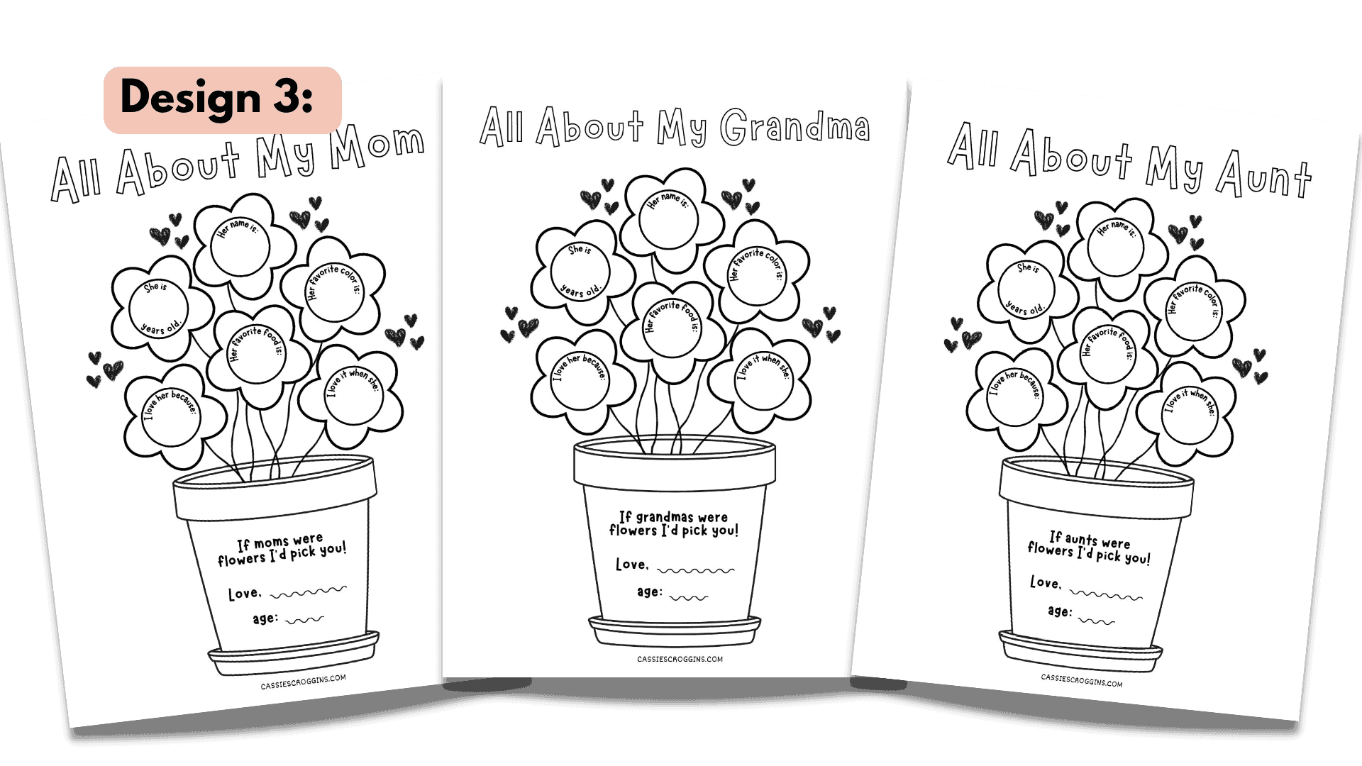 9 Free All About My Mom Printable Mom Questionnaires (Grandma and Aunts ...