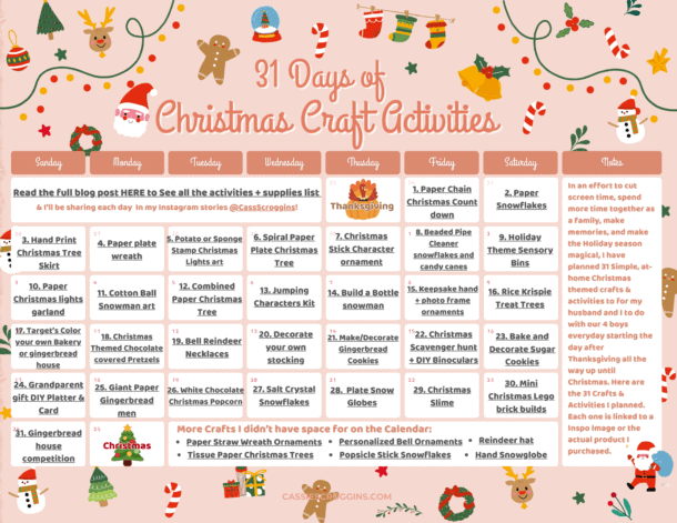 I'm doing 31 Christmas Crafts & Activities with my Kids from ...