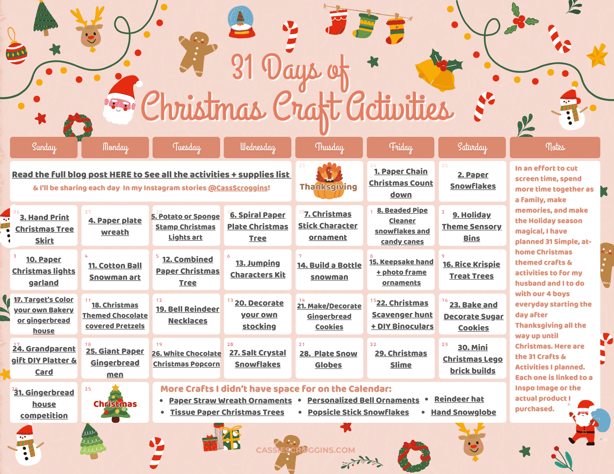 I'm doing 31 Christmas Crafts & Activities with my Kids from ...