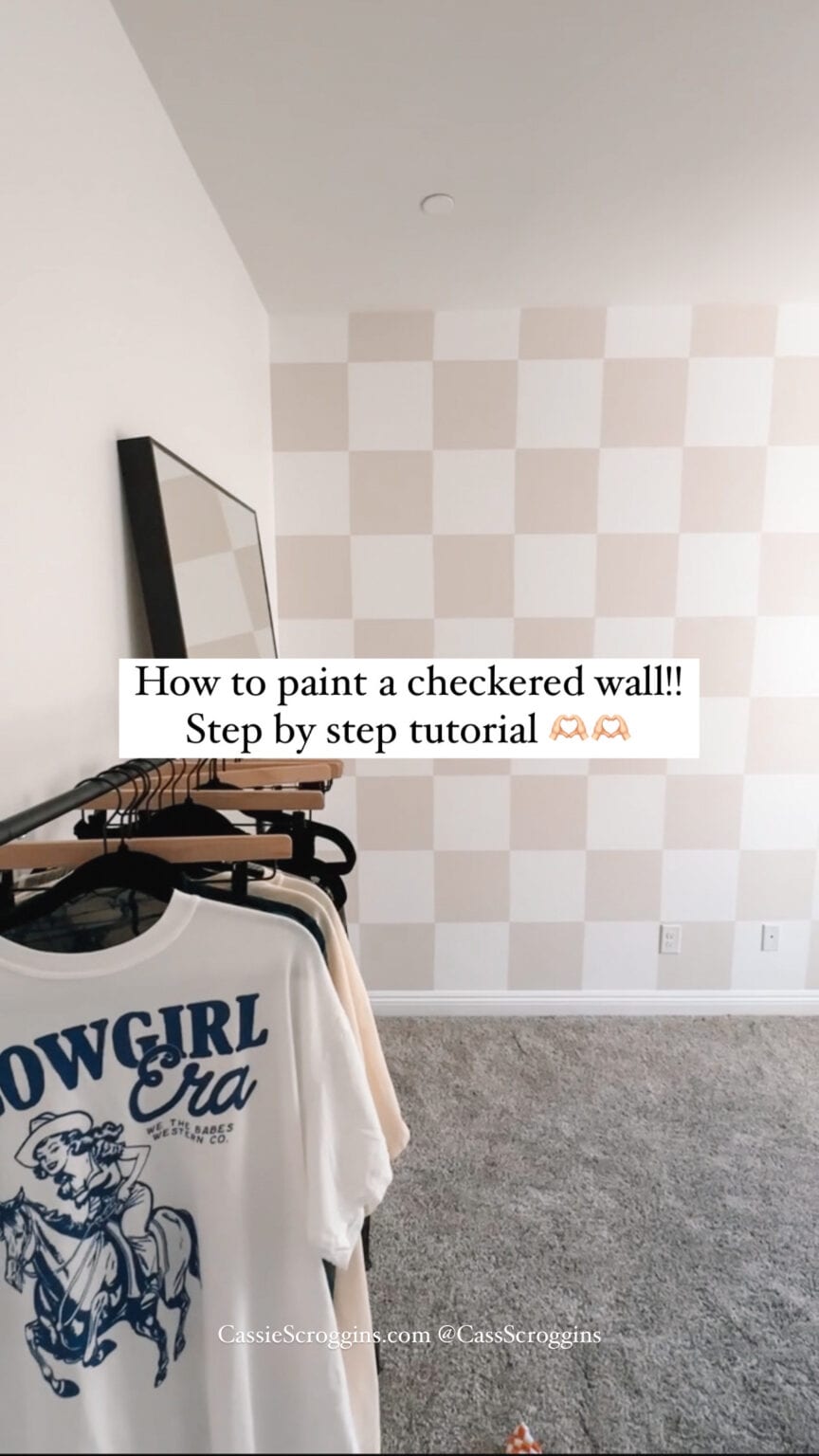 How to Paint a Checkered Wall | DIY Tutorial (My Content Room ...