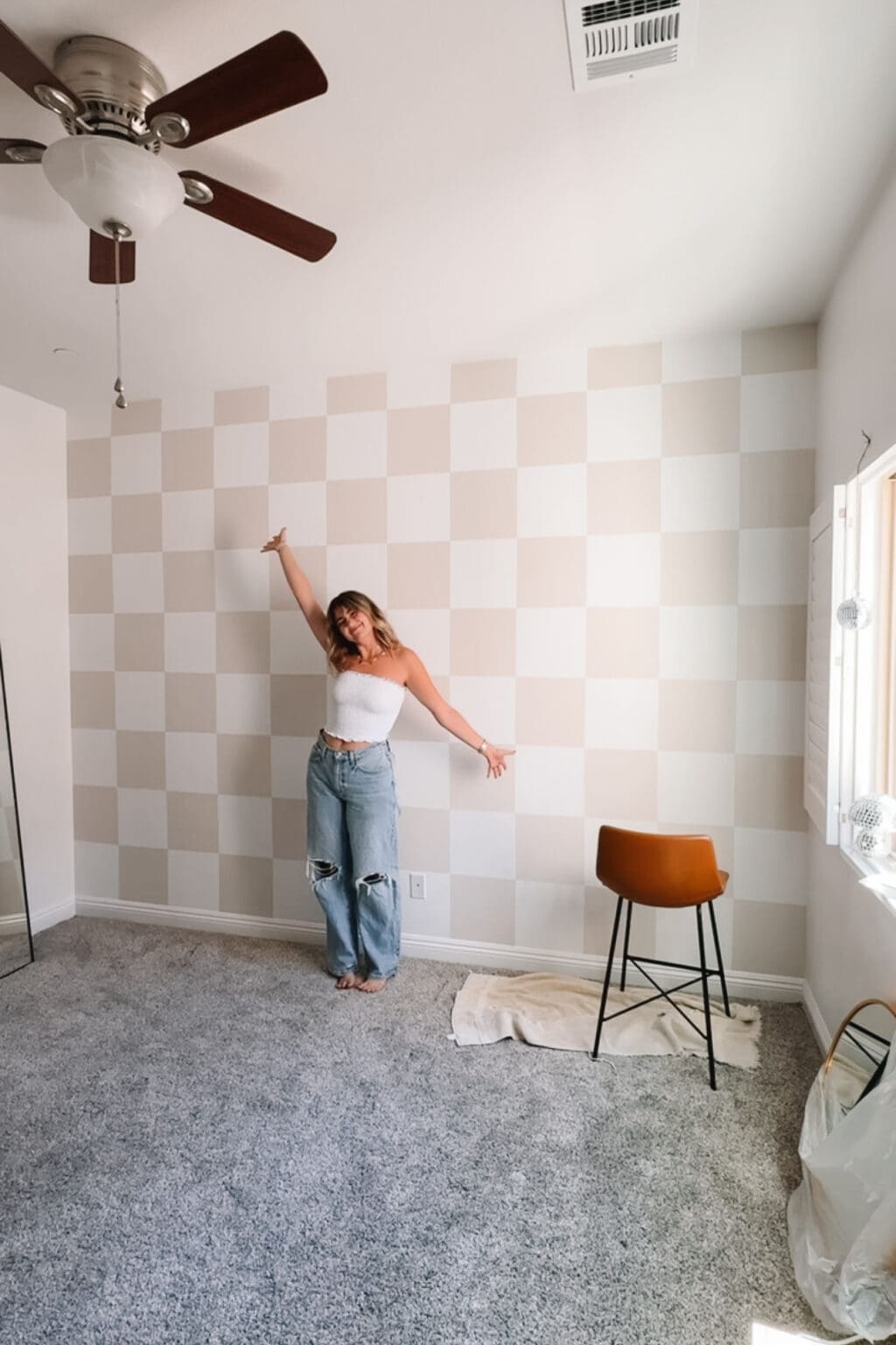 How to Paint a Checkered Wall | DIY Tutorial (My Content Room ...